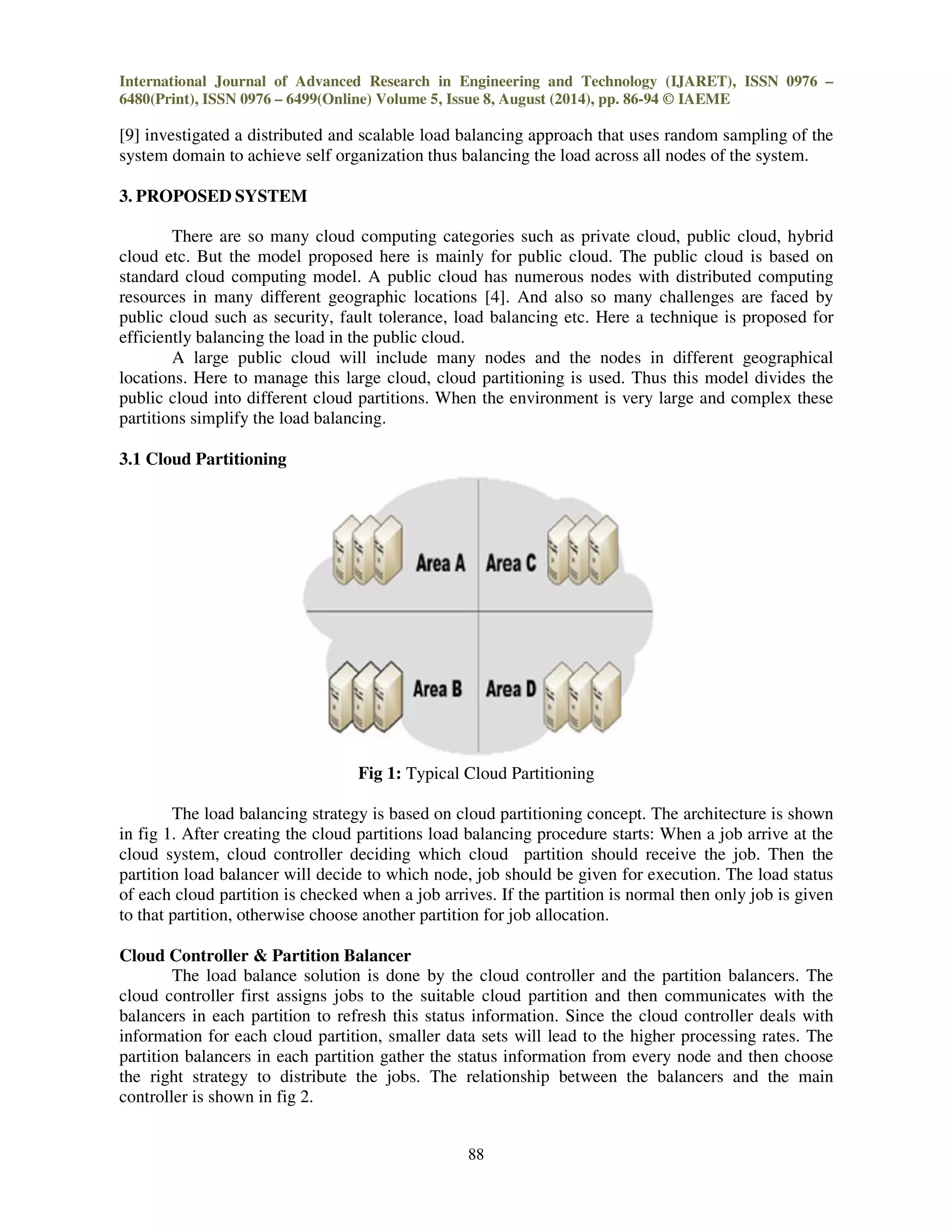 Cloud partitioning with load balancing a new load balancing technique for public cloud | PDF
