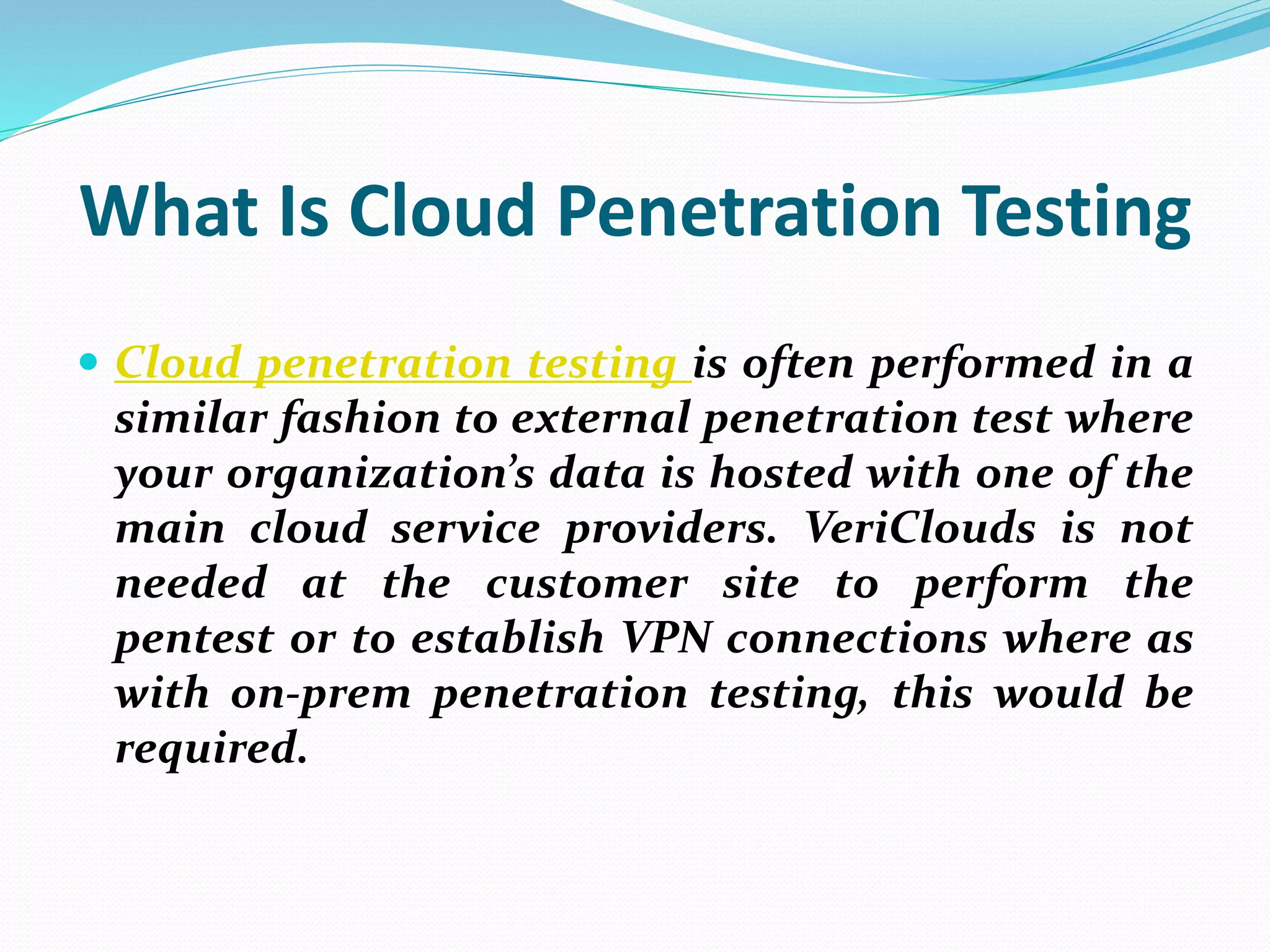 Cloud penetration testing | PPTX