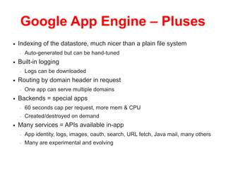 Cloud Platforms for Java | PPT