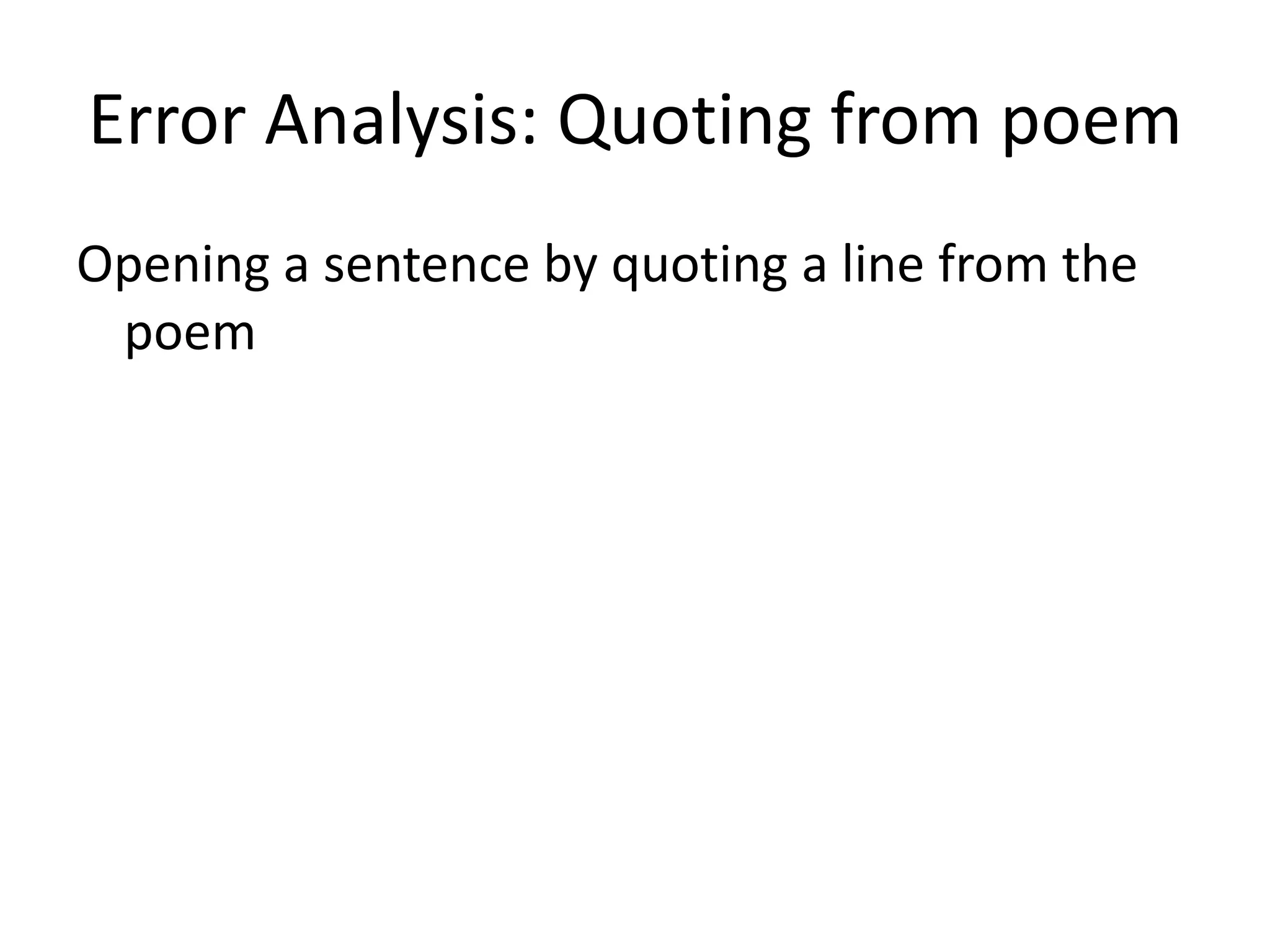 Cloud poem test prac feedback 2012 | PPTX