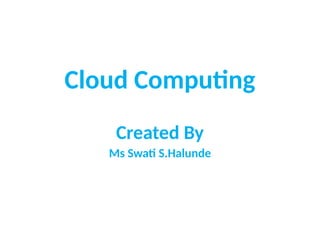 cloud computing introduction description | PPT