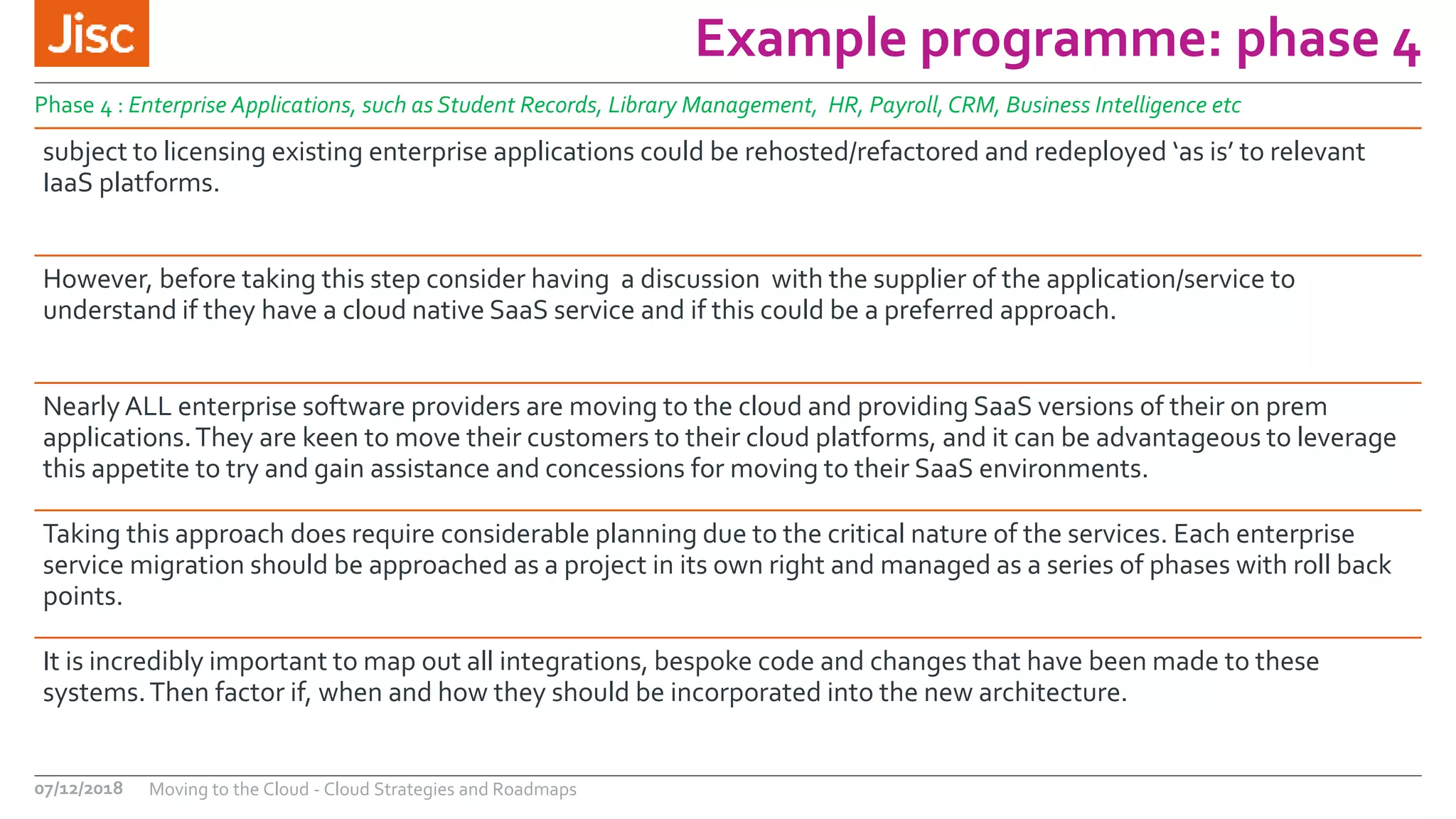 Moving to the cloud: cloud strategies and roadmaps | PPTX