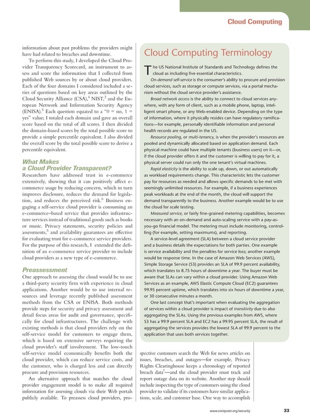 Cloud provider transparency | PDF