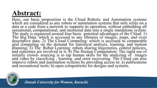 Cloud robotics and automation | PPTX