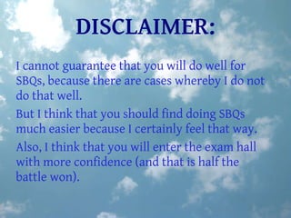 The Art of SBQs | PPT