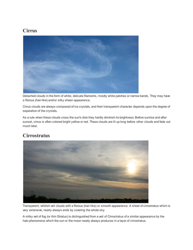 Type of Clouds | PDF