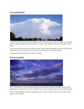 Type of Clouds | DOCX