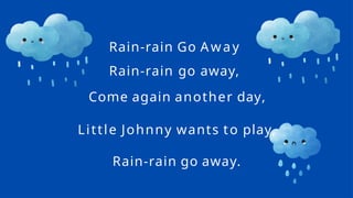 Nursery Rhyme Preschool - Rain - Rain Go Away | PPTX