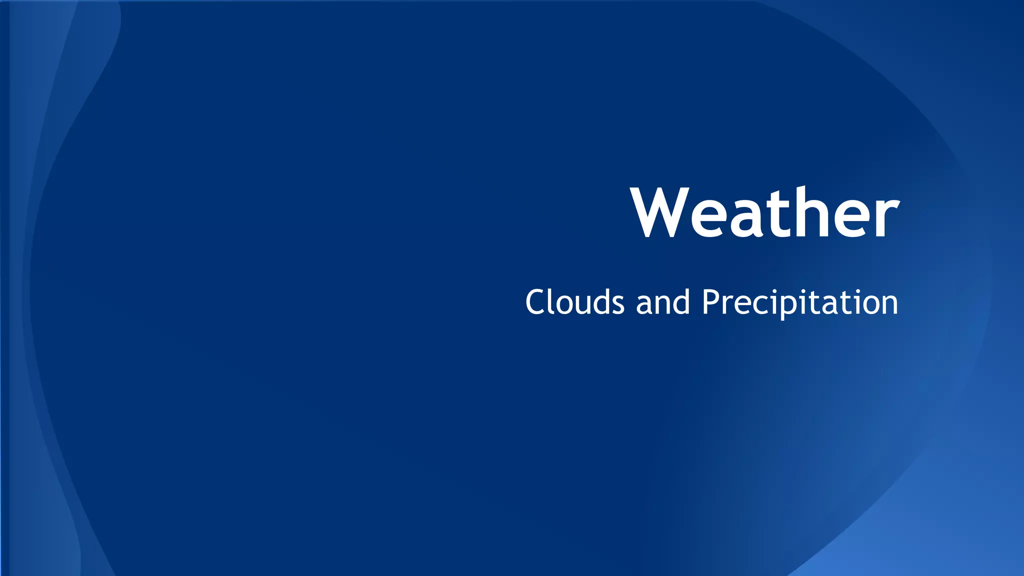 clouds and precipitation | PDF