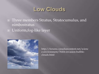 Clouds and precipitation project | PPTX