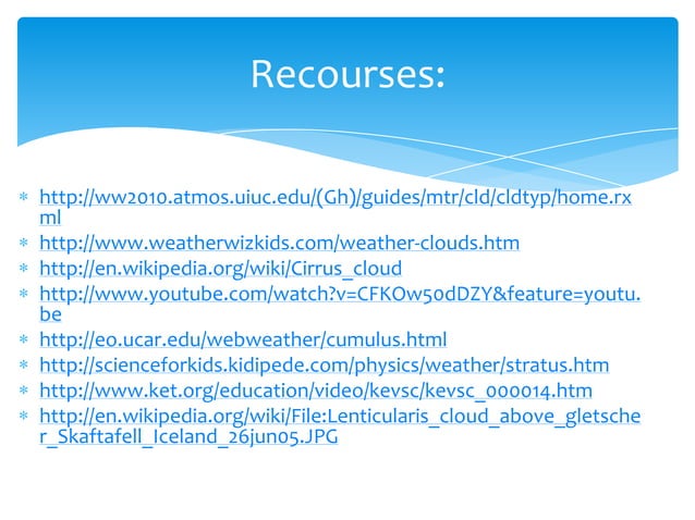 Clouds and weather | PPTX