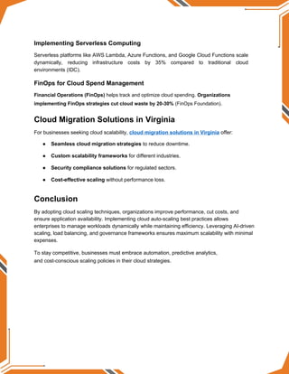 Cloud Scaling Techniques: Best Practices | PDF