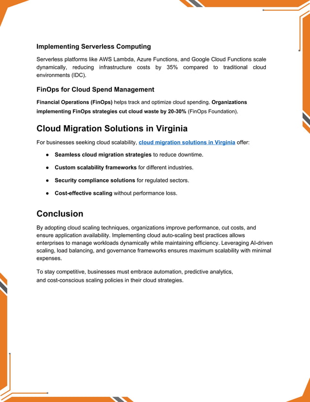 Cloud Scaling Techniques: Best Practices | PDF