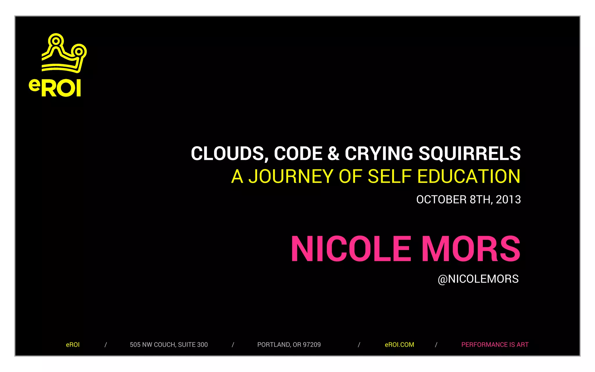Clouds, code & crying squirrels | PDF