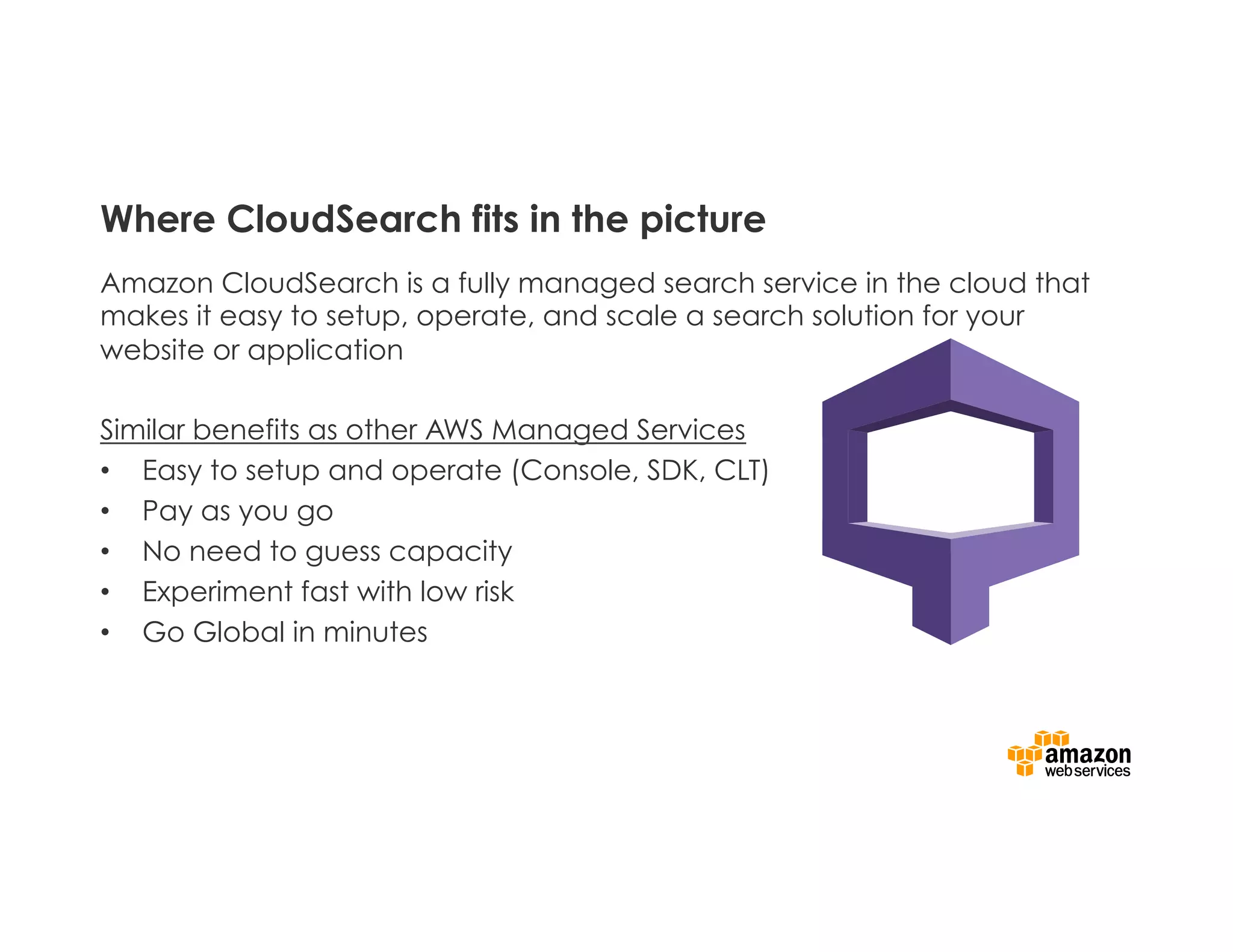 Build a Scalable Search Engine With Amazon CloudSearch by Jon Handler | PDF