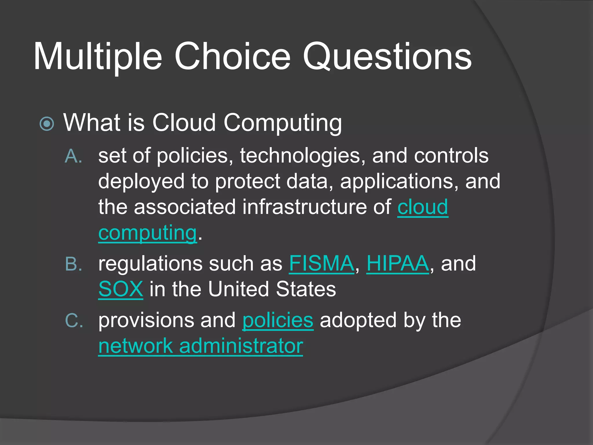 Cloud security - Auditing and Compliance | PPTX | Cloud Computing | Internet