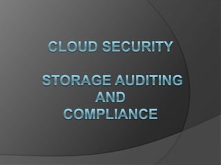 Cloud security - Auditing and Compliance | PPTX | Cloud Computing | Internet