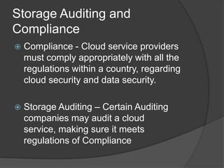 Cloud security - Auditing and Compliance | PPTX | Cloud Computing | Internet