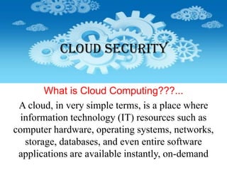Cloud computing security | PPTX
