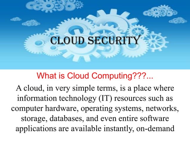 Cloud computing security | PPTX | Cloud Computing | Internet