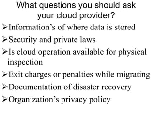 Cloud computing security | PPTX