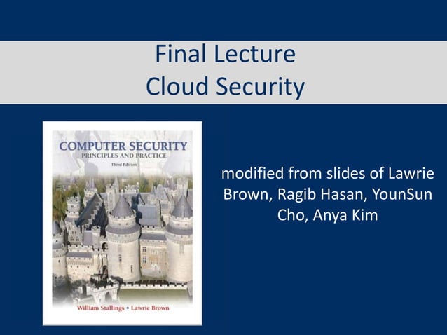 Cloud Security and their classifications | PPT