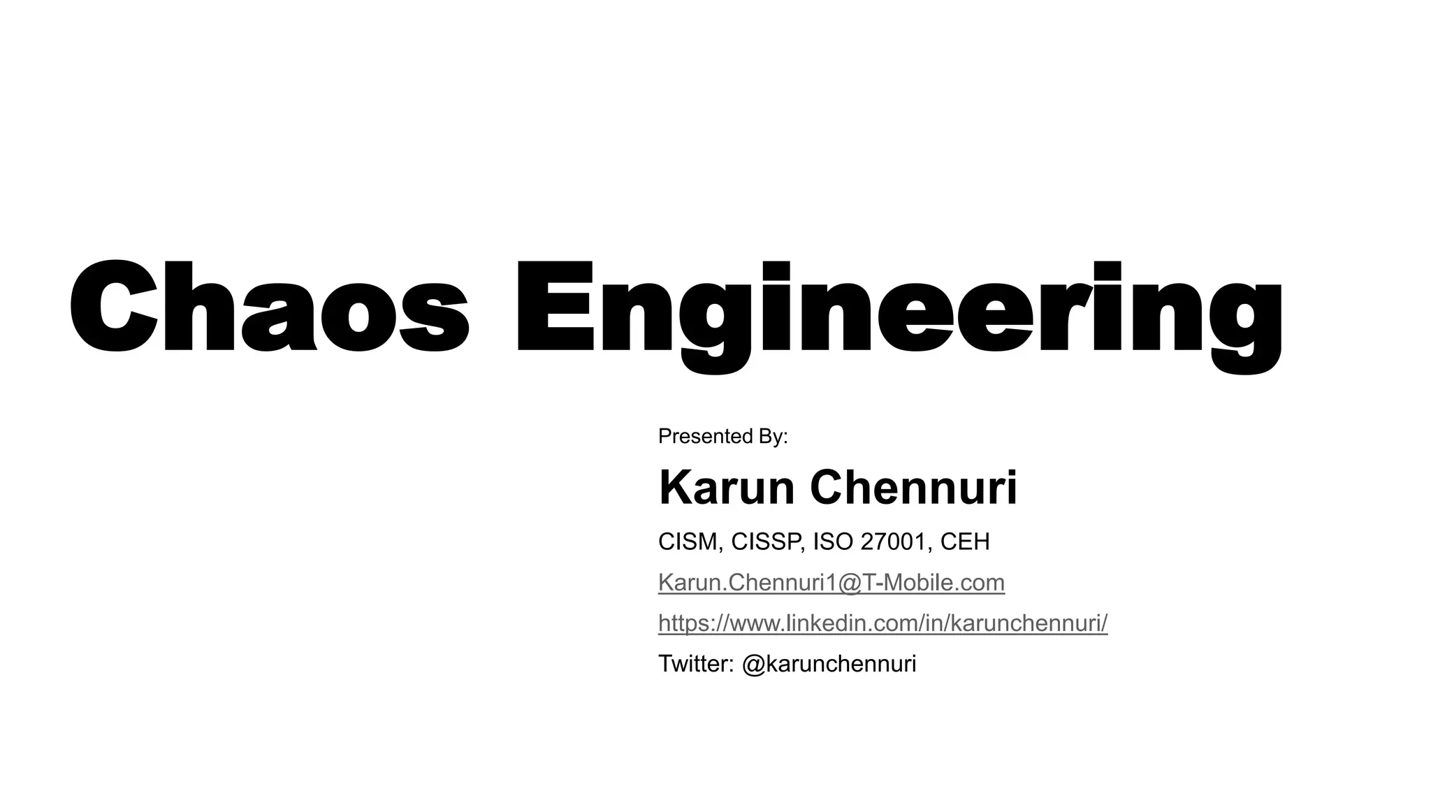 Chaos Engineering | PPTX