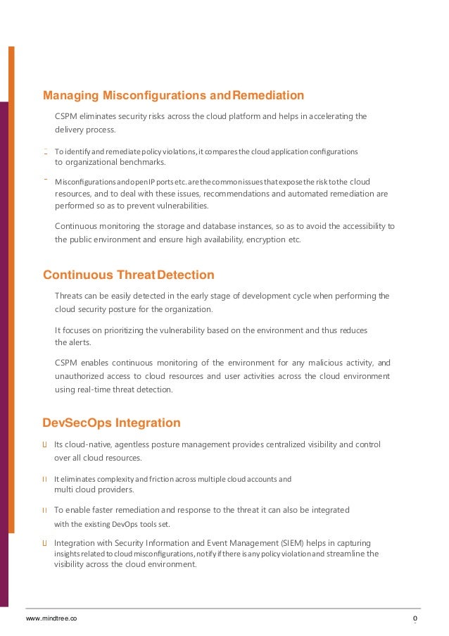 Prevent Security Risks with Cloud Security Posture Management | Mindtree | PDF | Cloud Computing ...