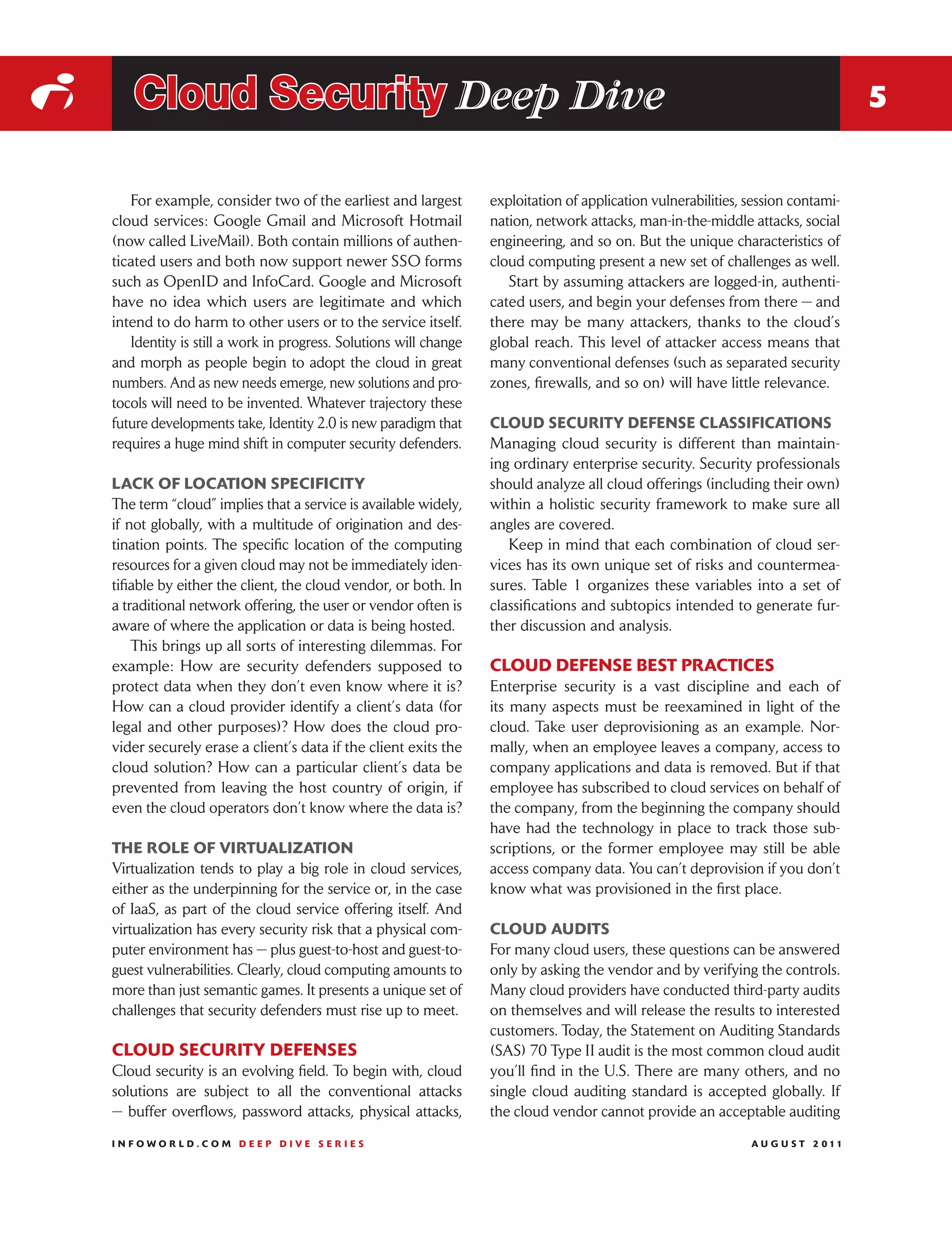 Cloud Security Deep Dive 2011 Pdf