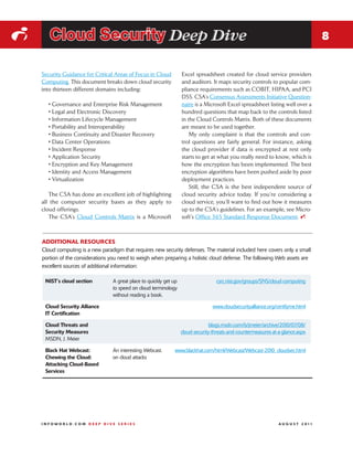 Cloud security Deep Dive 2011 | PDF