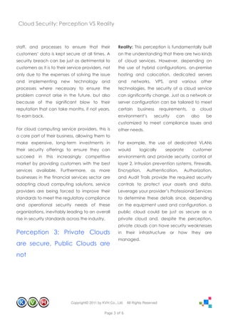 Cloud Security: Perception VS Reality | PDF