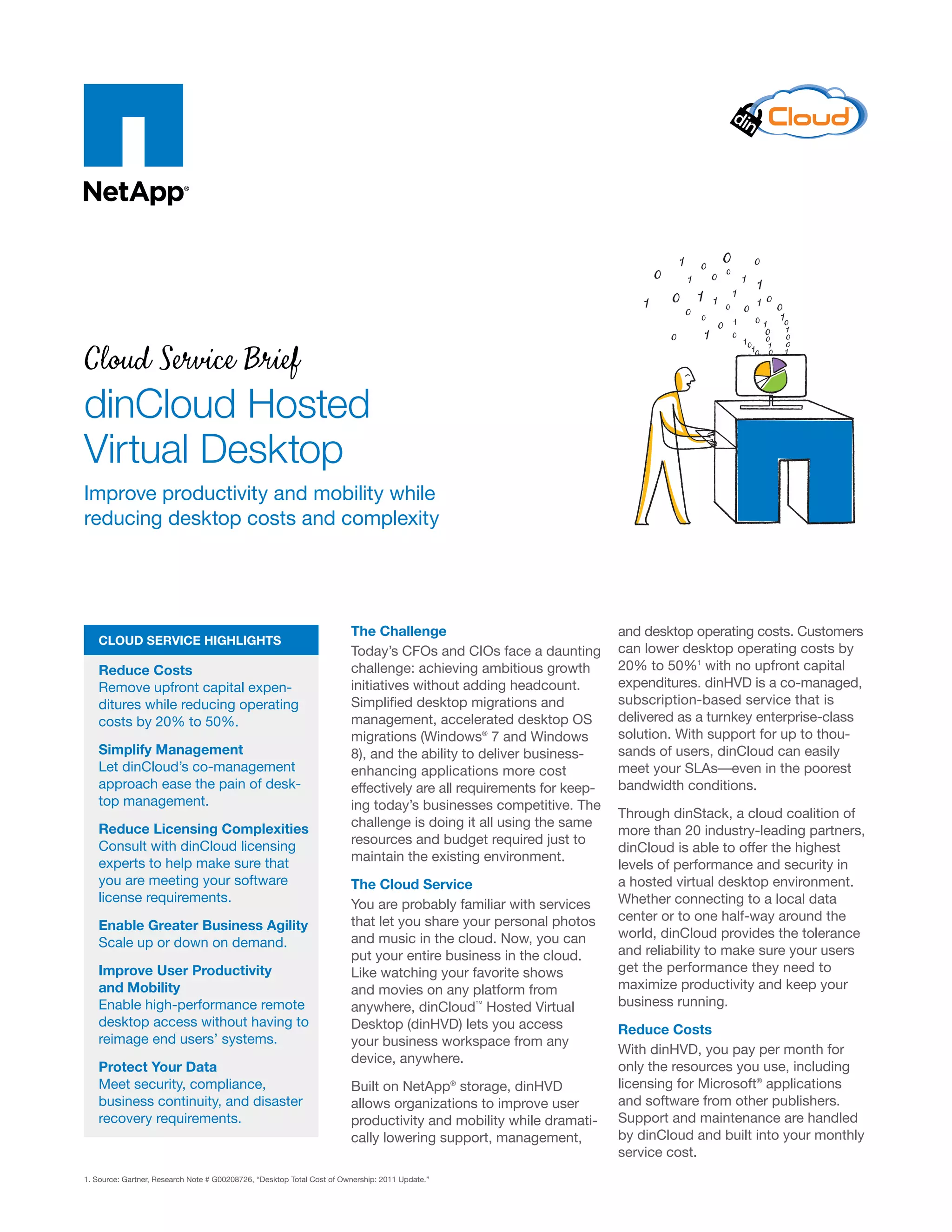 Cloud Service Brief - dinCloud Hosted Virtual Desktop | PDF