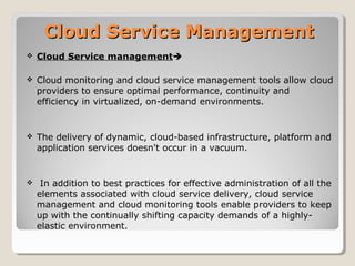 Cloud service management | PPT