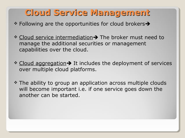 Cloud service management | PPT