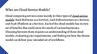 Cloud Service Models | PDF