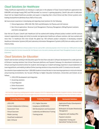 Cloud services From Calsoftlabs | PDF