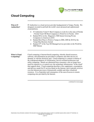 Cloud services full description | PDF | Cloud Computing | Internet