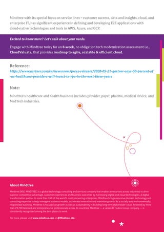 Cloud Services & Solutions | Mindtree | PDF