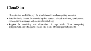 CloudSim.pptx | Cloud Computing | Internet