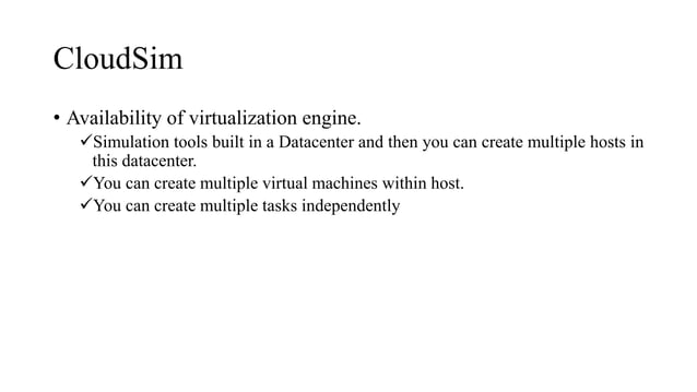 CloudSim.pptx | Cloud Computing | Internet