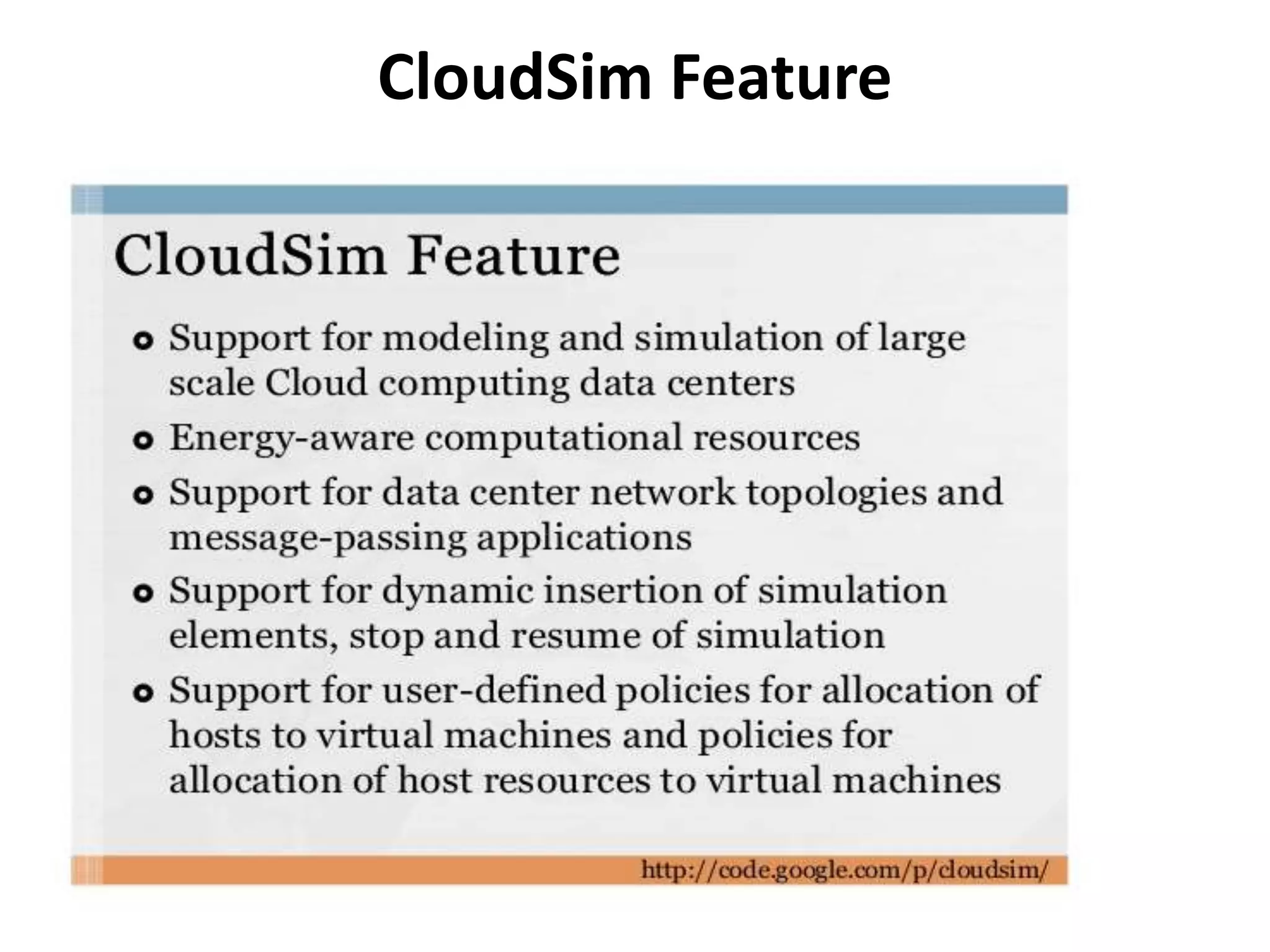 Cloud sim pptx | PPTX | Cloud Computing | Internet