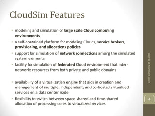 Cloud sim report | PPTX