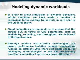 CloudSim Simulator for implementation of cloud environment | PPT