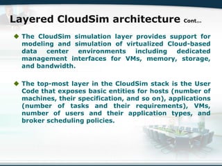 CloudSim Simulator for implementation of cloud environment | PPT