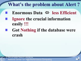 Cloudslam09:Building a Cloud Computing Analysis System for Intrusion Detection | PPT