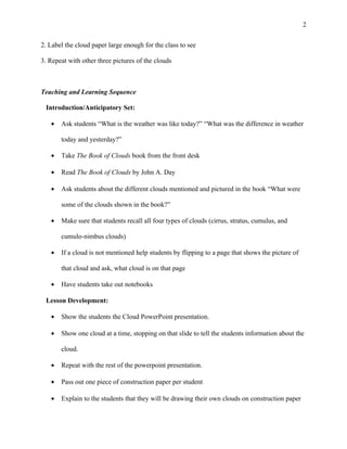 Clouds lesson | DOC