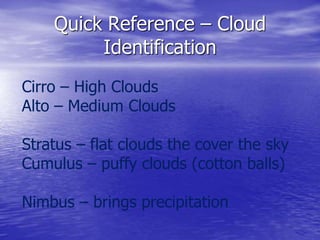 Cloud Formation & Types | PPT