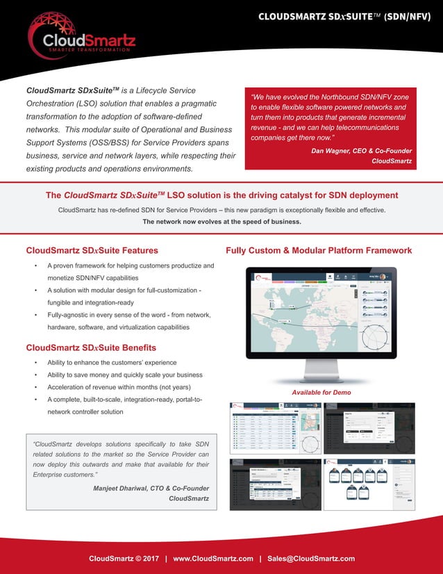 CloudSmartz SDxSuite Brochure | PDF | Cloud Computing | Internet