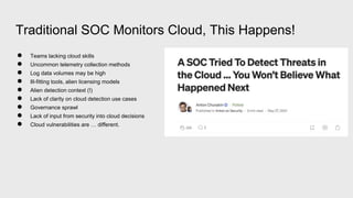 SOC Meets Cloud: What Breaks, What Changes, What to Do? | PPTX