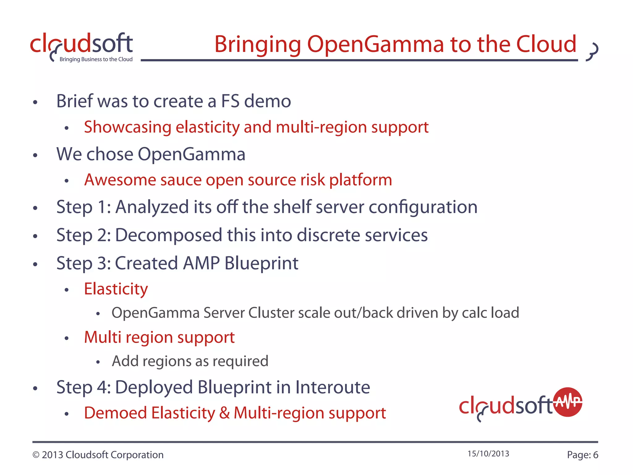 Bringing OpenGamma to the Cloud (Cloudsoft AMP) Webinar | PPT | Free ...